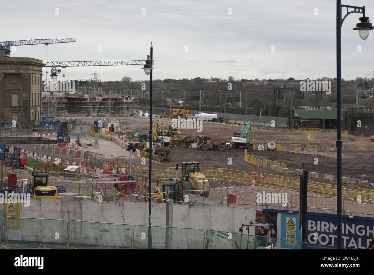 HS2 Birmingham - Curzon Street - Railway Construction Stock Photo - Alamy