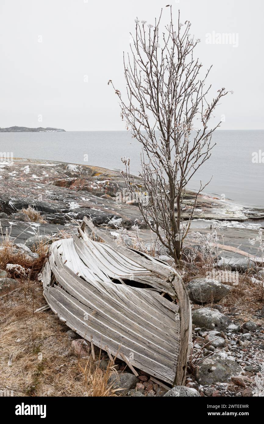 JURMO, REMOTE BALTIC SEA ISLAND, IN FREEZING FOG: A foggy winter day in ...