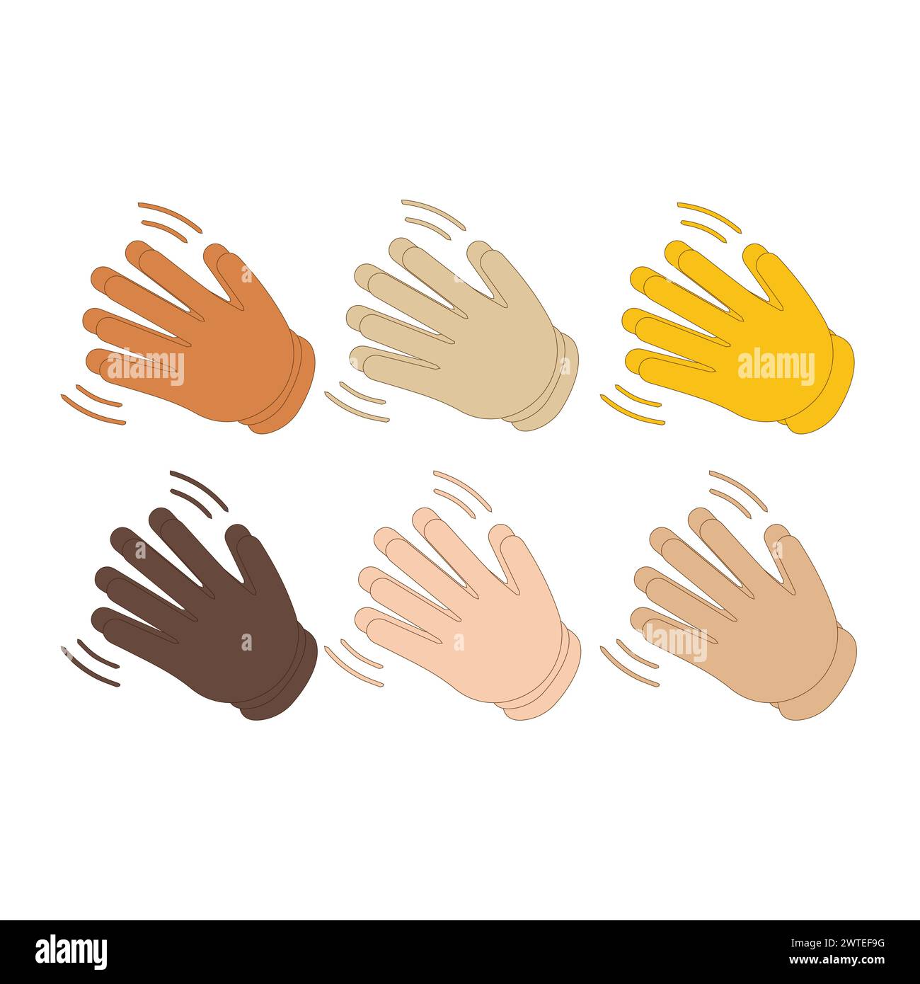 Hand with Fingers Splayed Gesture Icon. Raised hand emoji. Folded Hands ...