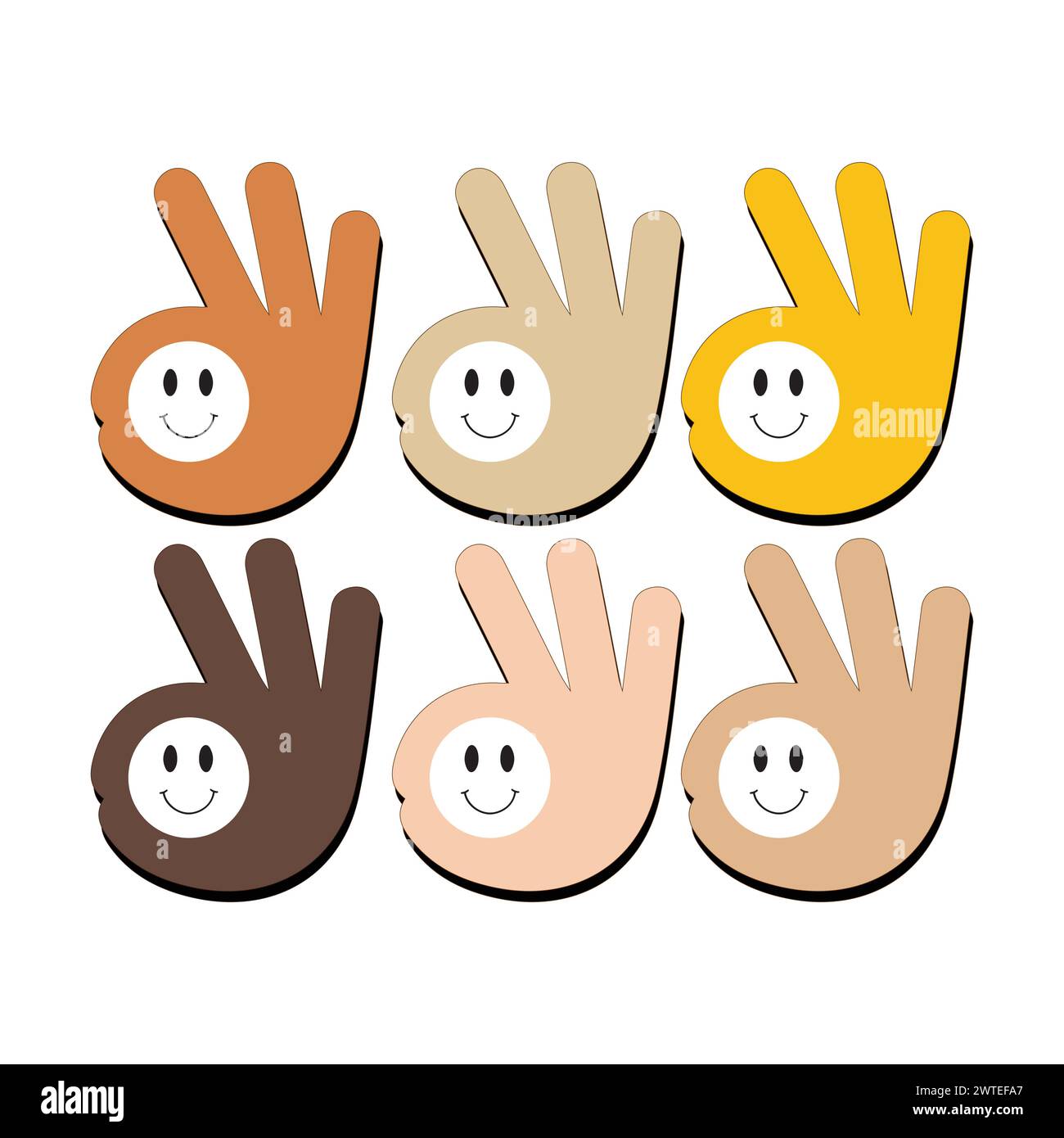 Hand with Fingers Splayed Gesture Icon. Raised hand emoji. Folded Hands ...