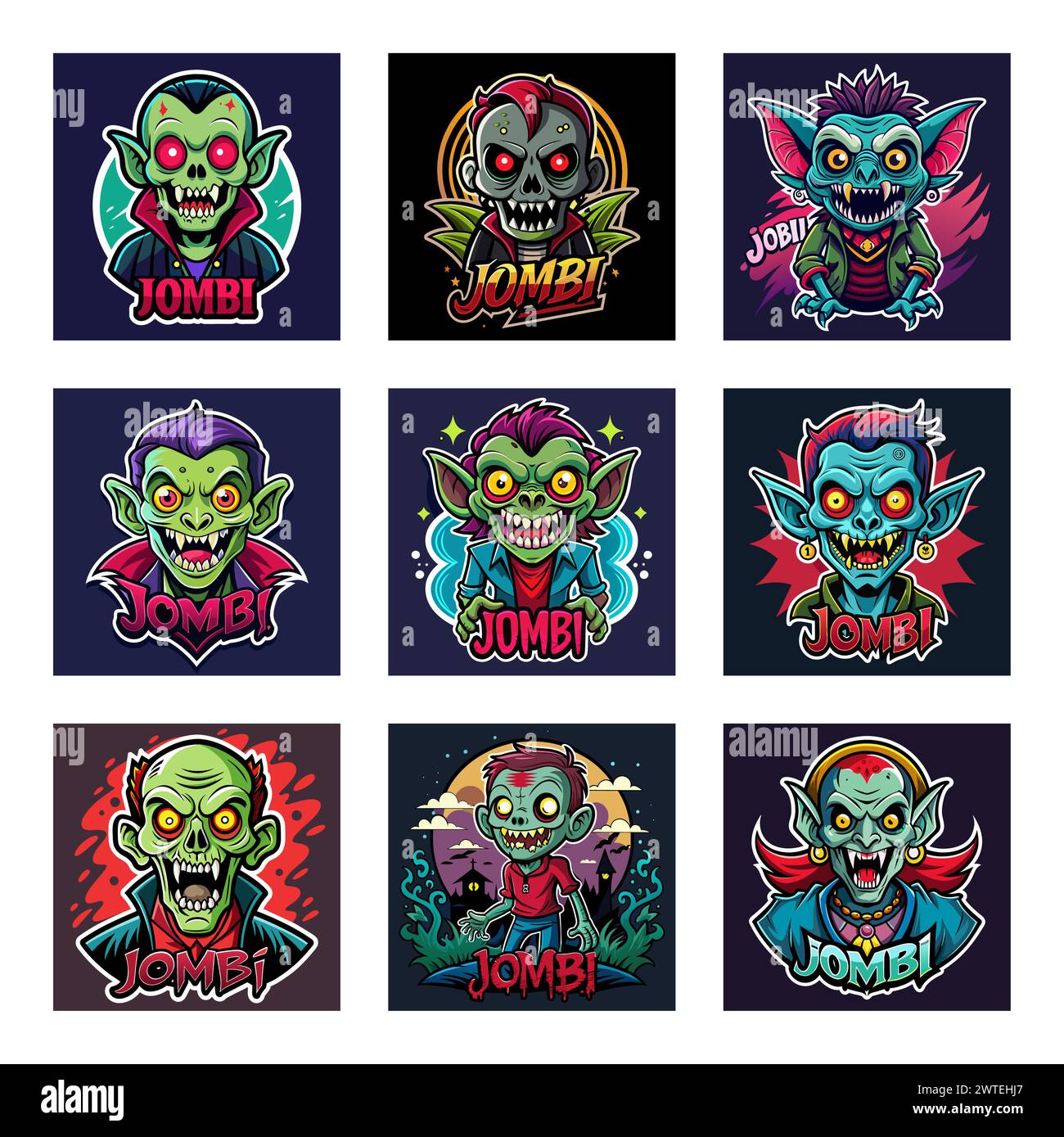 Tshirt Sticker of a Creep into the night with our Horror Jombi sticker ...