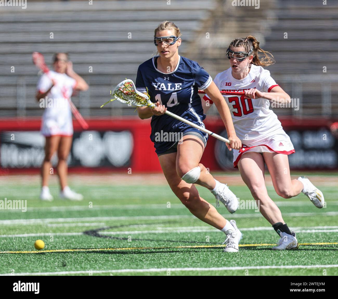 Piscataway, NJ, USA. 17th Mar, 2024. Yale attacker Jenna Collignon (14 ...