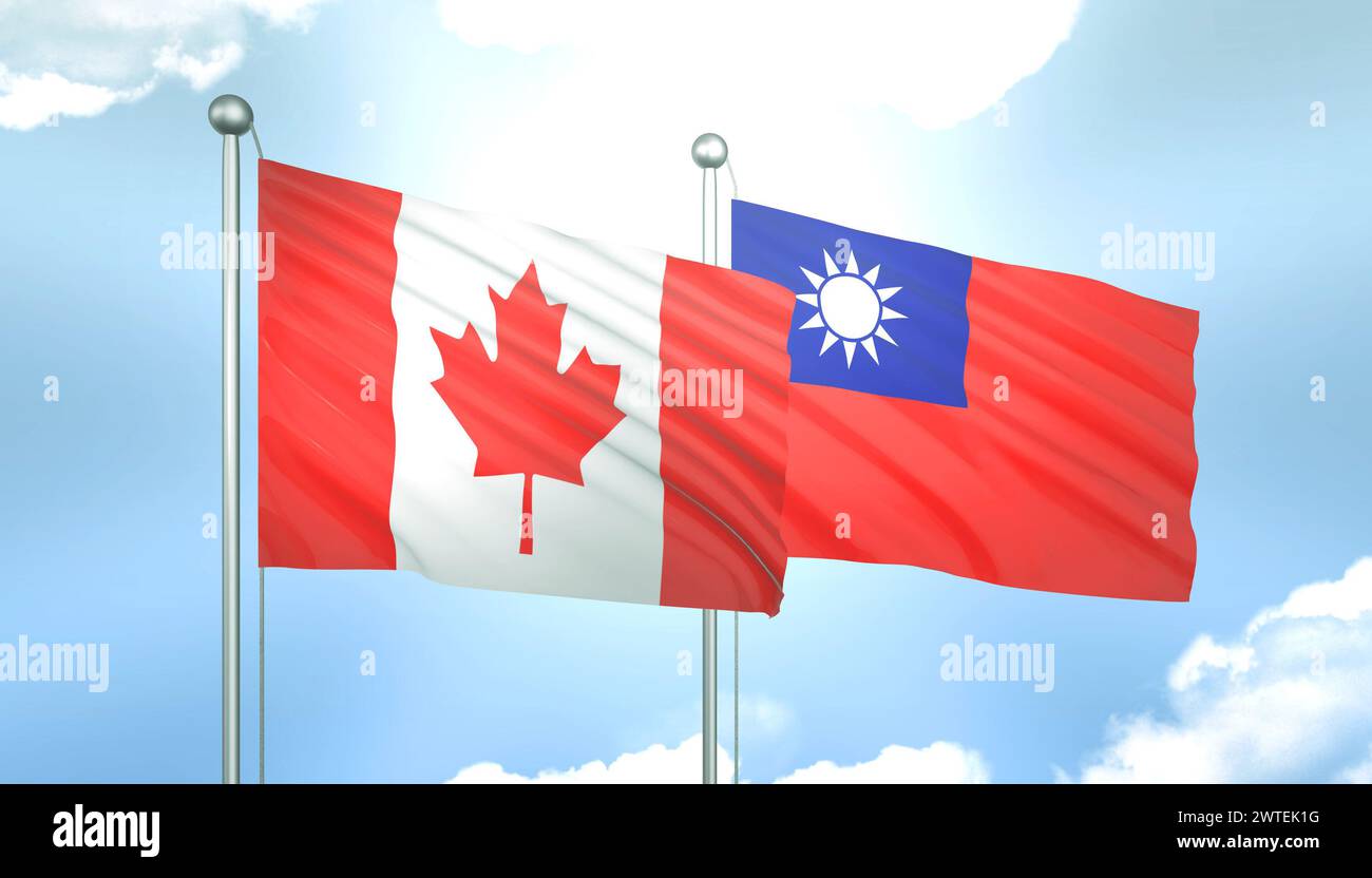 Canada taiwan flag hi-res stock photography and images - Alamy