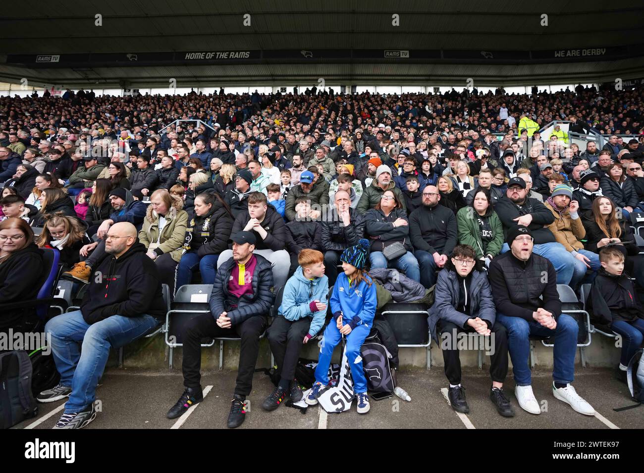 Derby County fans during the Sky Bet League One match at Pride Park ...