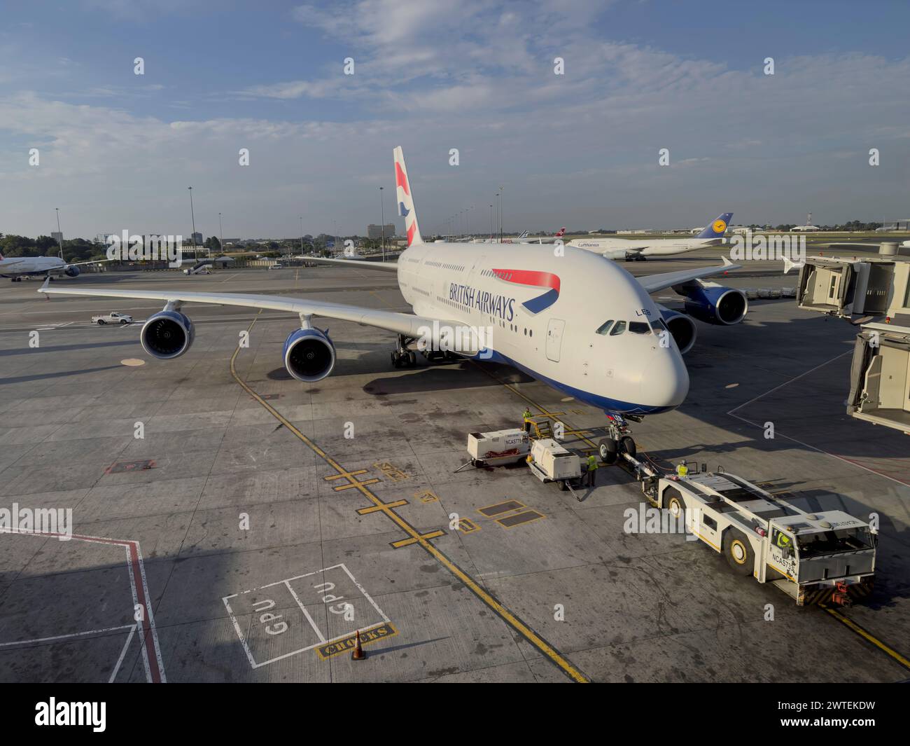 Johannesburg, South Africa. 07.03..24. Passenger jet being moved into ...