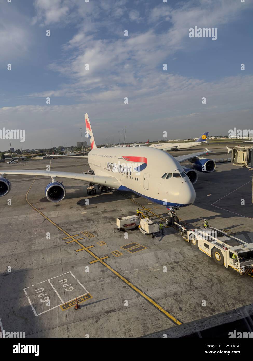 Johannesburg, South Africa. 07.03..24. Passenger jet being moved into ...