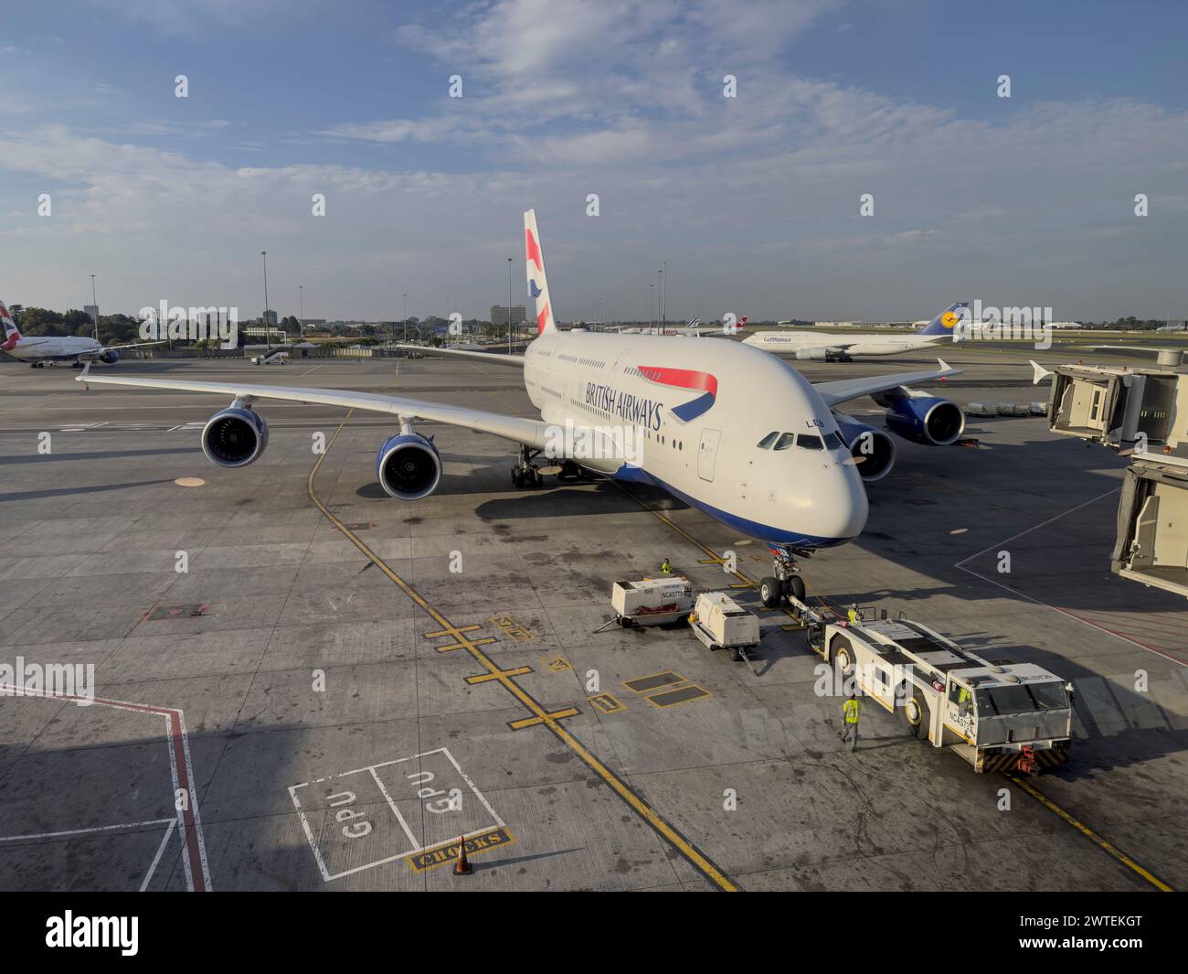 Johannesburg, South Africa. 07.03..24. Passenger jet being moved into ...