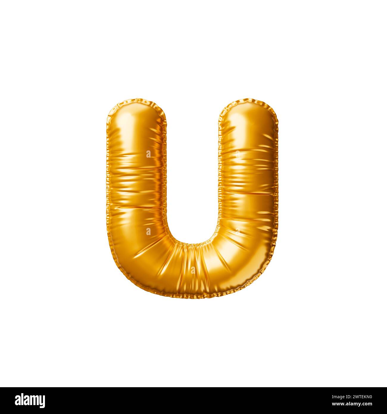 Golden balloon Letter U. 3d render illustration Stock Photo - Alamy
