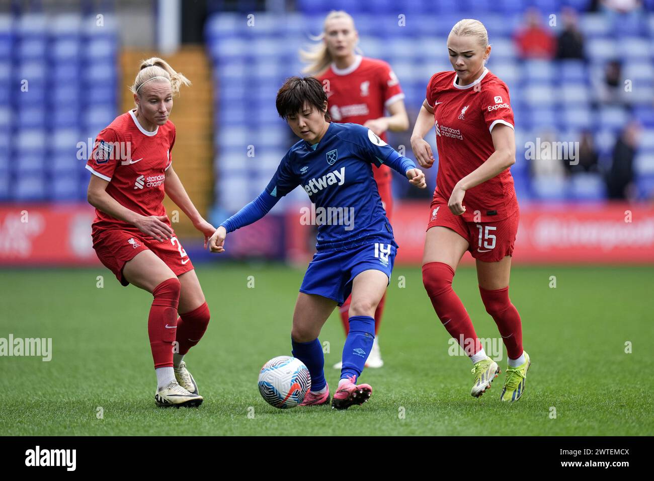 Liverpool FC v West Ham United FC Barclays Womens Super League PRENTON PARK TRANMERE ENGLAND ...