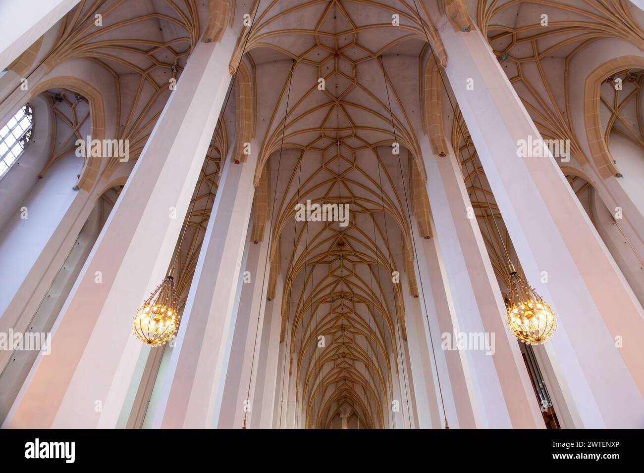 Interior view of Frauenkirche, The Cathedral of Our Lady in Munich ...