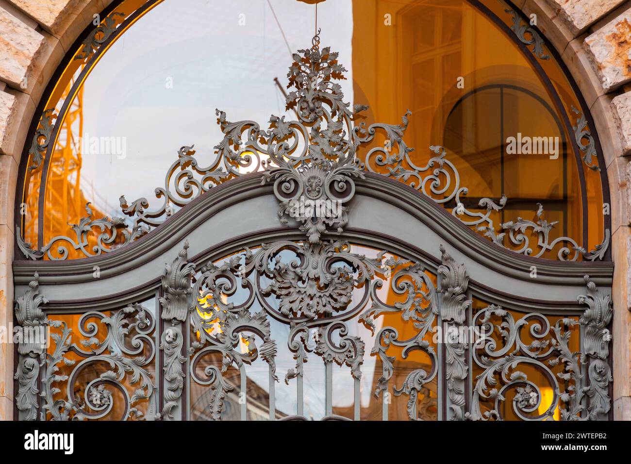 Old and beautiful ornate door, classic architectural detail Stock Photo ...