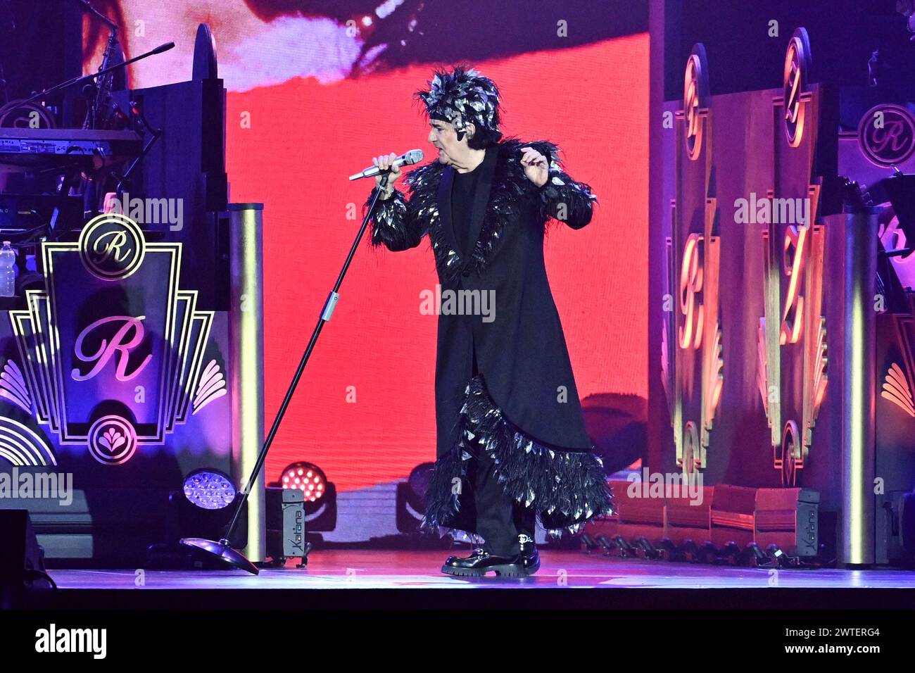 Nelson Mandela Forum, Florence, Italy, March 02, 2024, Renato Zero ...
