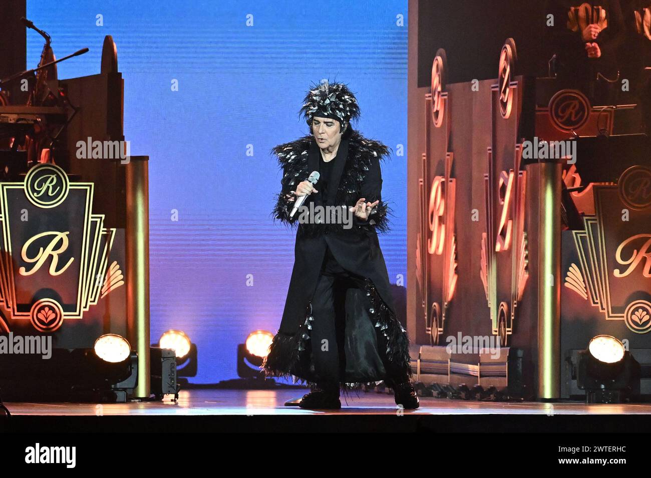 Nelson Mandela Forum, Florence, Italy, March 02, 2024, Renato Zero ...