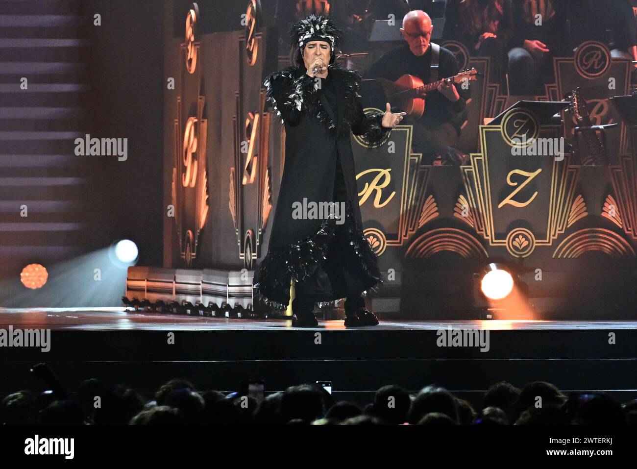 Nelson Mandela Forum, Florence, Italy, March 02, 2024, Renato Zero ...