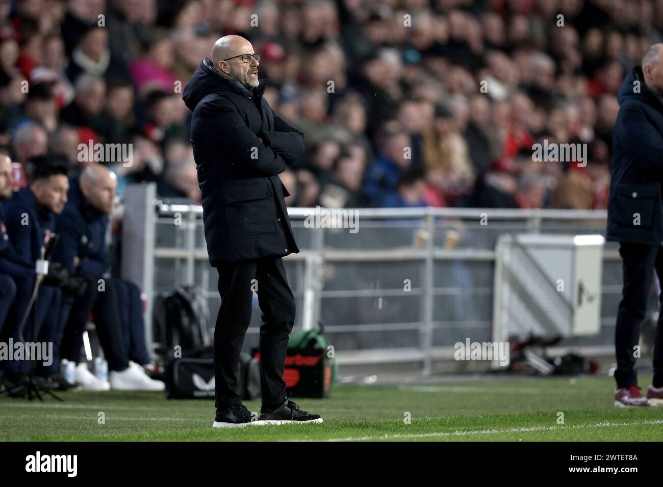 EINDHOVEN - PSV coach Peter Bosz during the Dutch Eredivisie match ...