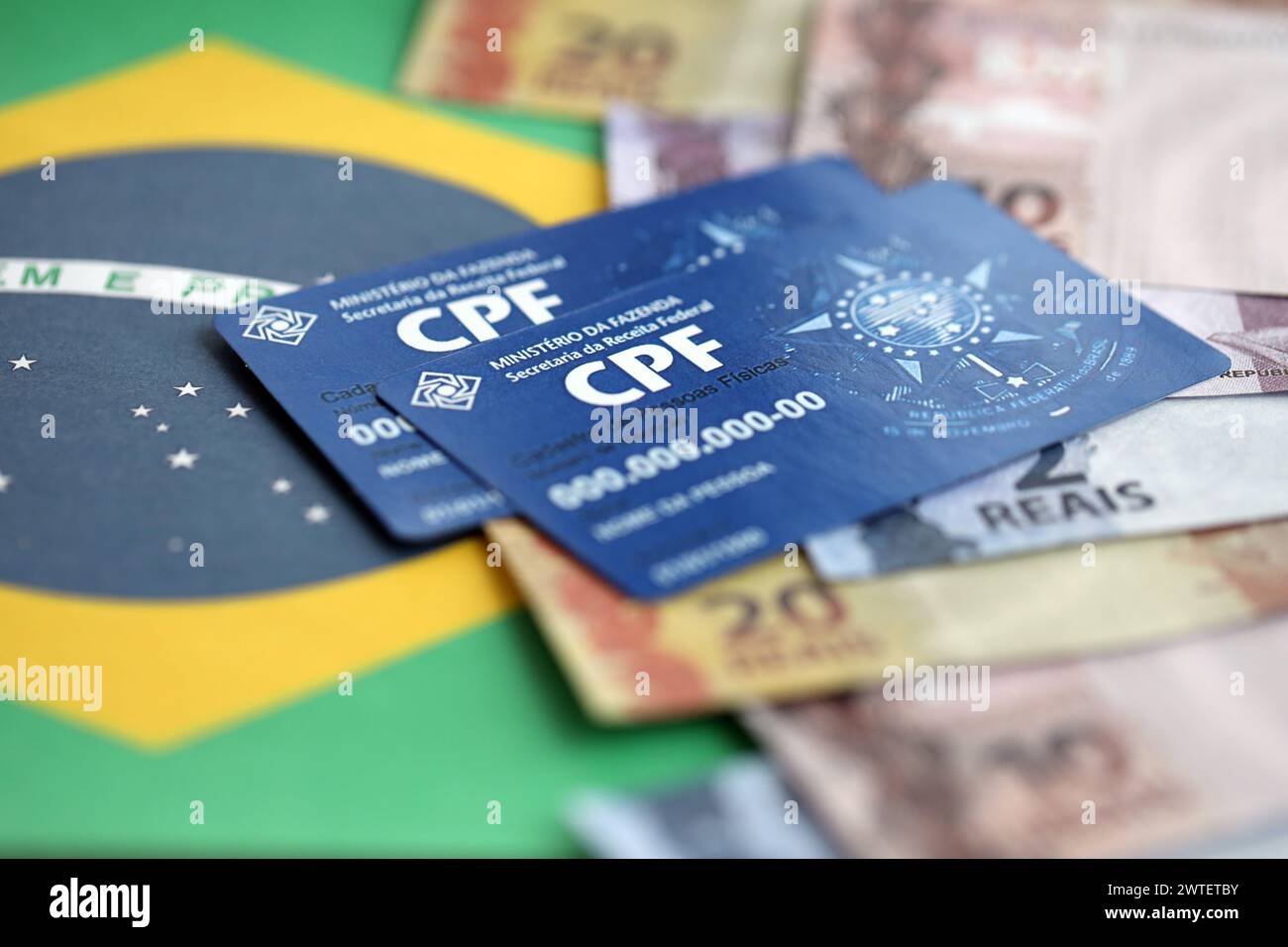 KYIV, UKRAINE - OCTOBER 31, 2023 Blue CPF card document template. The ...