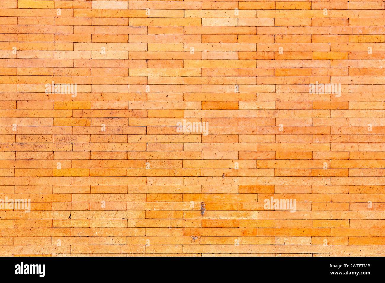 Light Orange Brick Wall Oranje Baksteen Achtergrond | Frans Behang