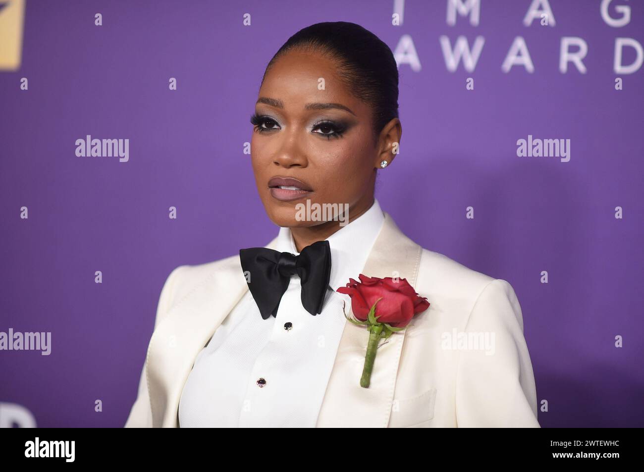 Keke Palmer arrives at the 55th NAACP Image Awards on Saturday, March ...