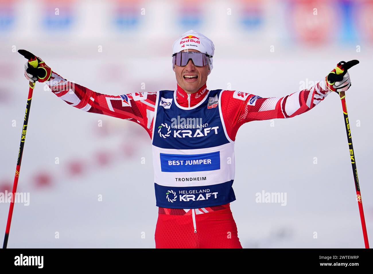 Trondheim 20240317.Johannes Lamparter won the combined race during the ...