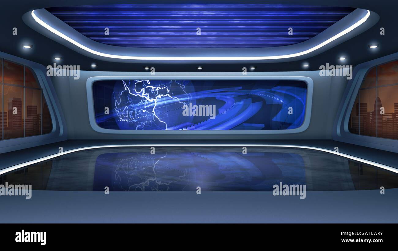 Tv interview set hi-res stock photography and images - Alamy