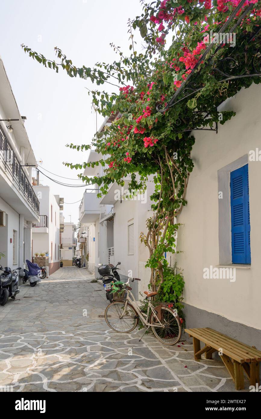 Kos, Greece - May 12, 2023: Street in Kardamena resort on the island of ...