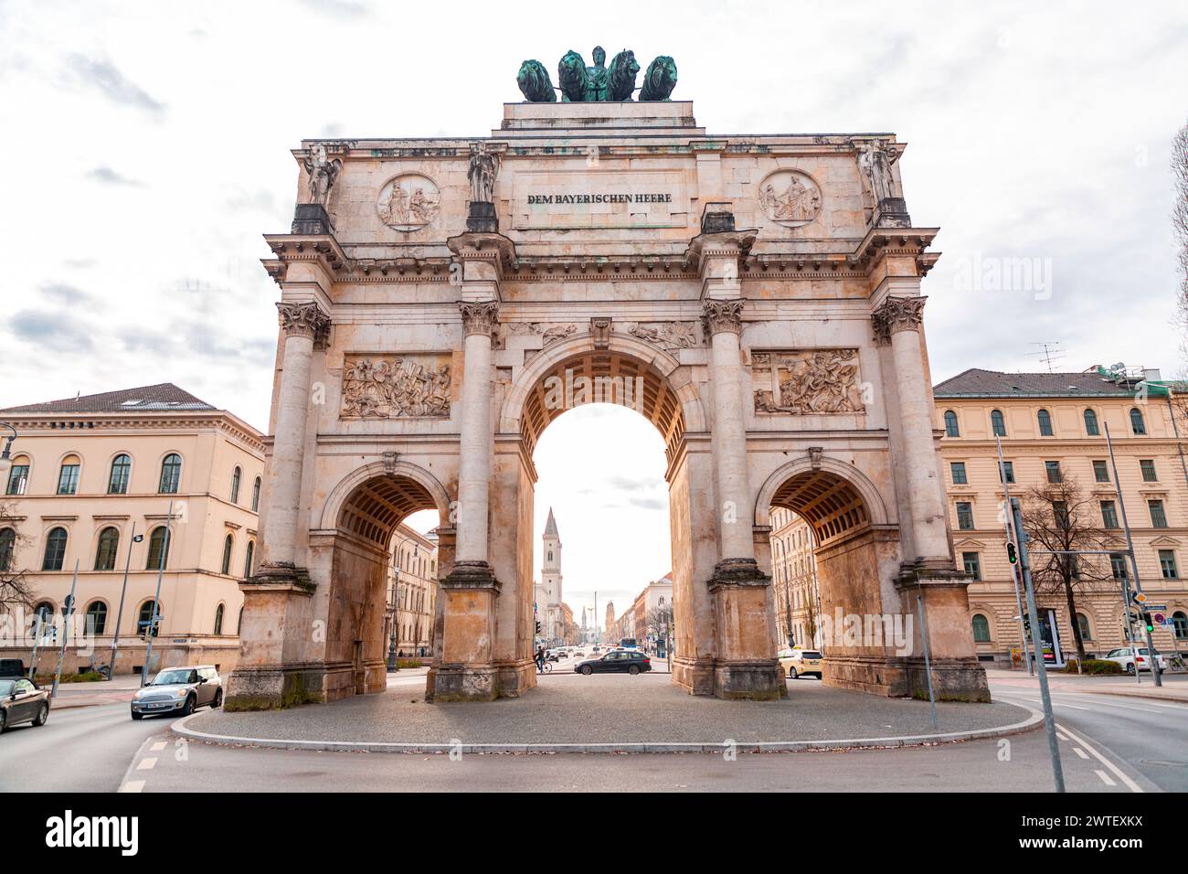 Munich, Germany - December 23, 2021: The Siegestor, The Victory Gate in ...