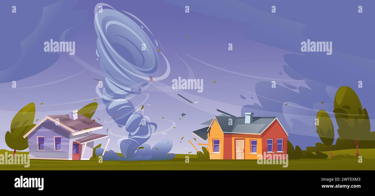Tornado destroys Stock Vector Images - Alamy