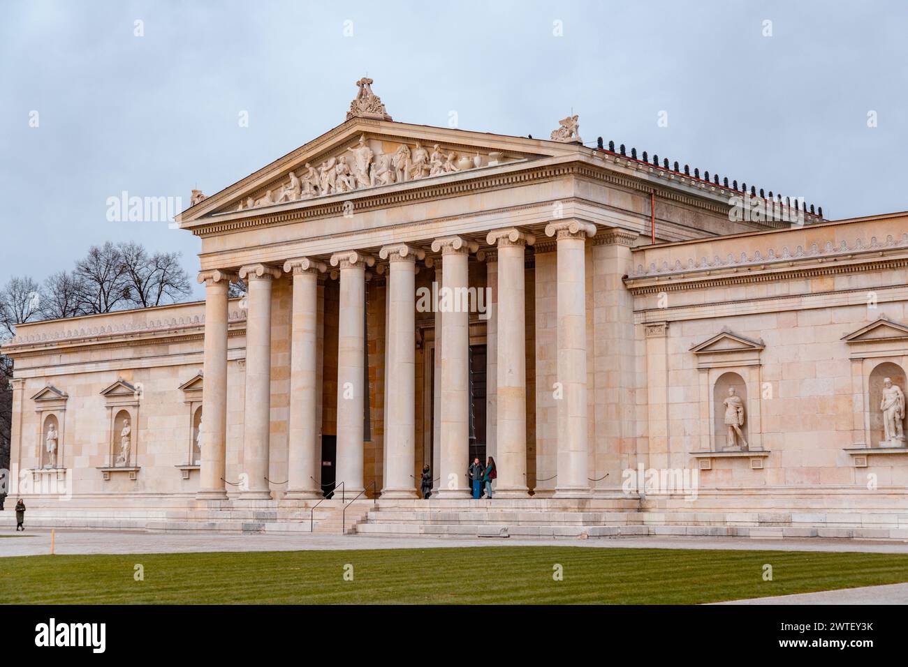 Munich, Germany - DEC 24, 2021: Konigsplatz square, built in the style ...