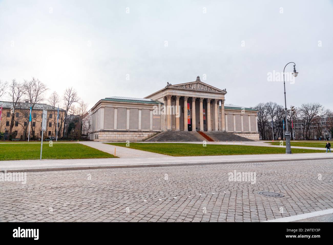 Munich, Germany - DEC 24, 2021: Konigsplatz square, built in the style ...