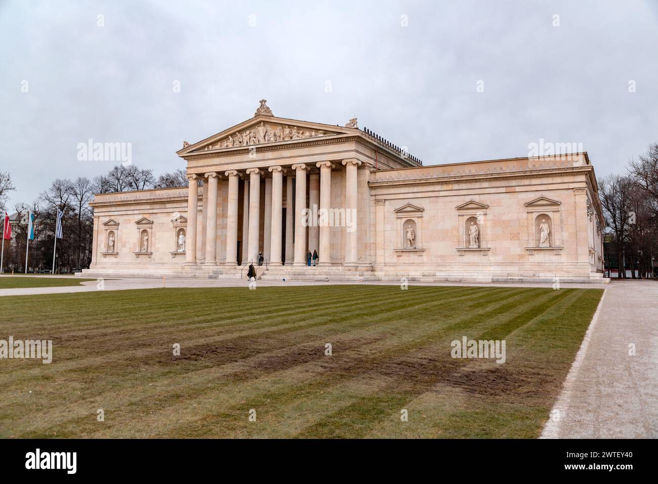 Munich, Germany - DEC 24, 2021: Konigsplatz square, built in the style ...