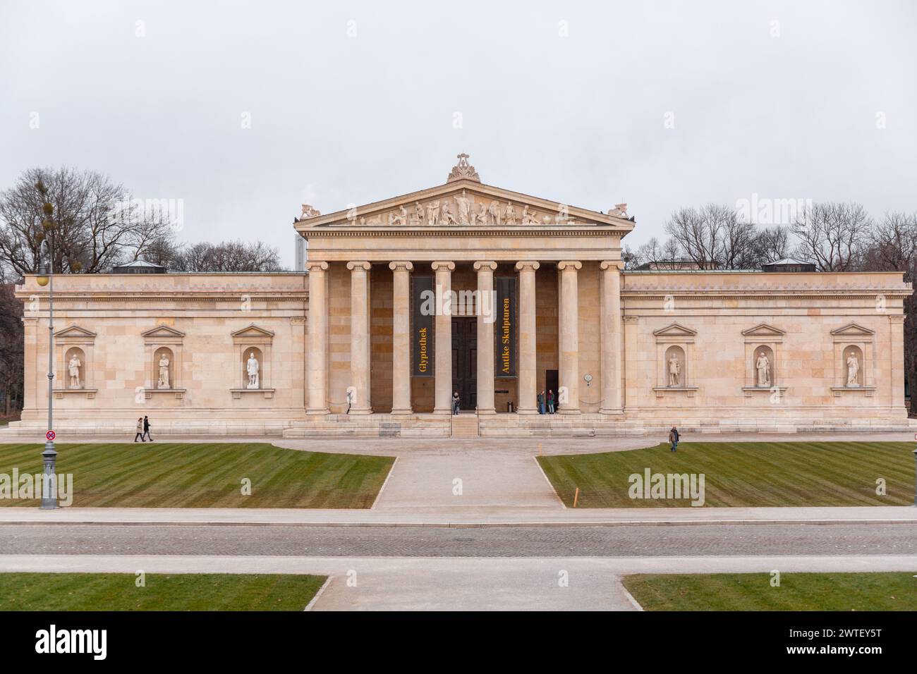 Munich, Germany - DEC 24, 2021: Konigsplatz square, built in the style ...