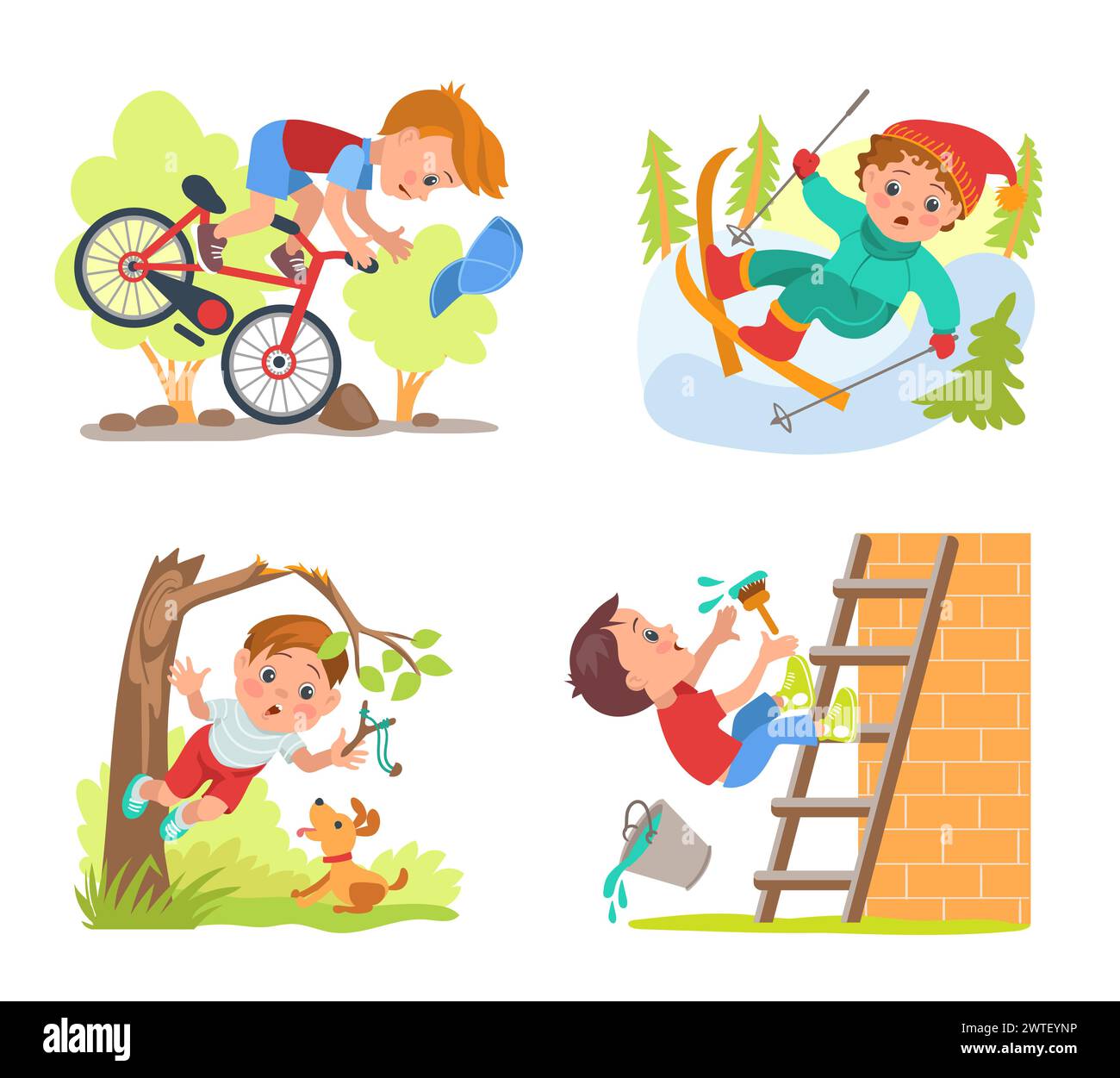 Tripping fall Stock Vector Images - Alamy