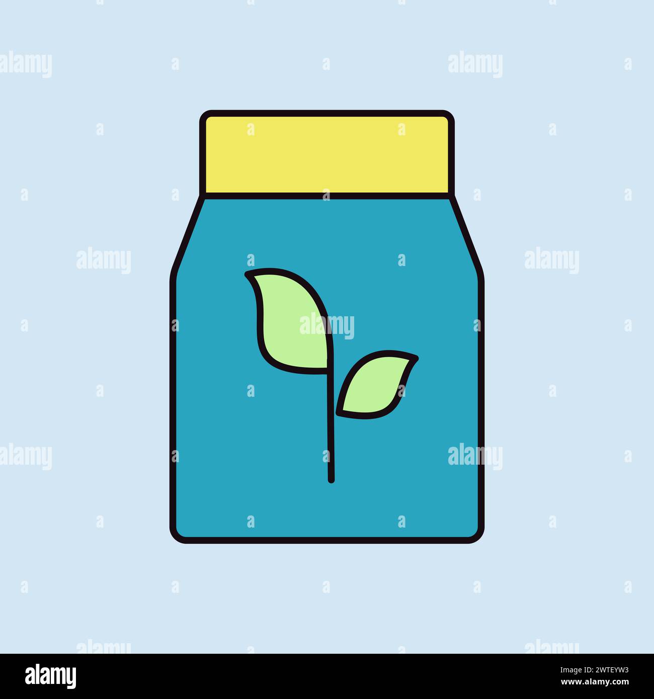 Fertilizer pack vector icon. Seed package sign. Graph symbol for ...