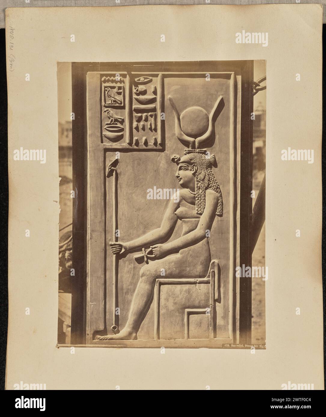 Bas-relief. Déesse Isis (Égypte). Félix Bonfils, photographer (French ...