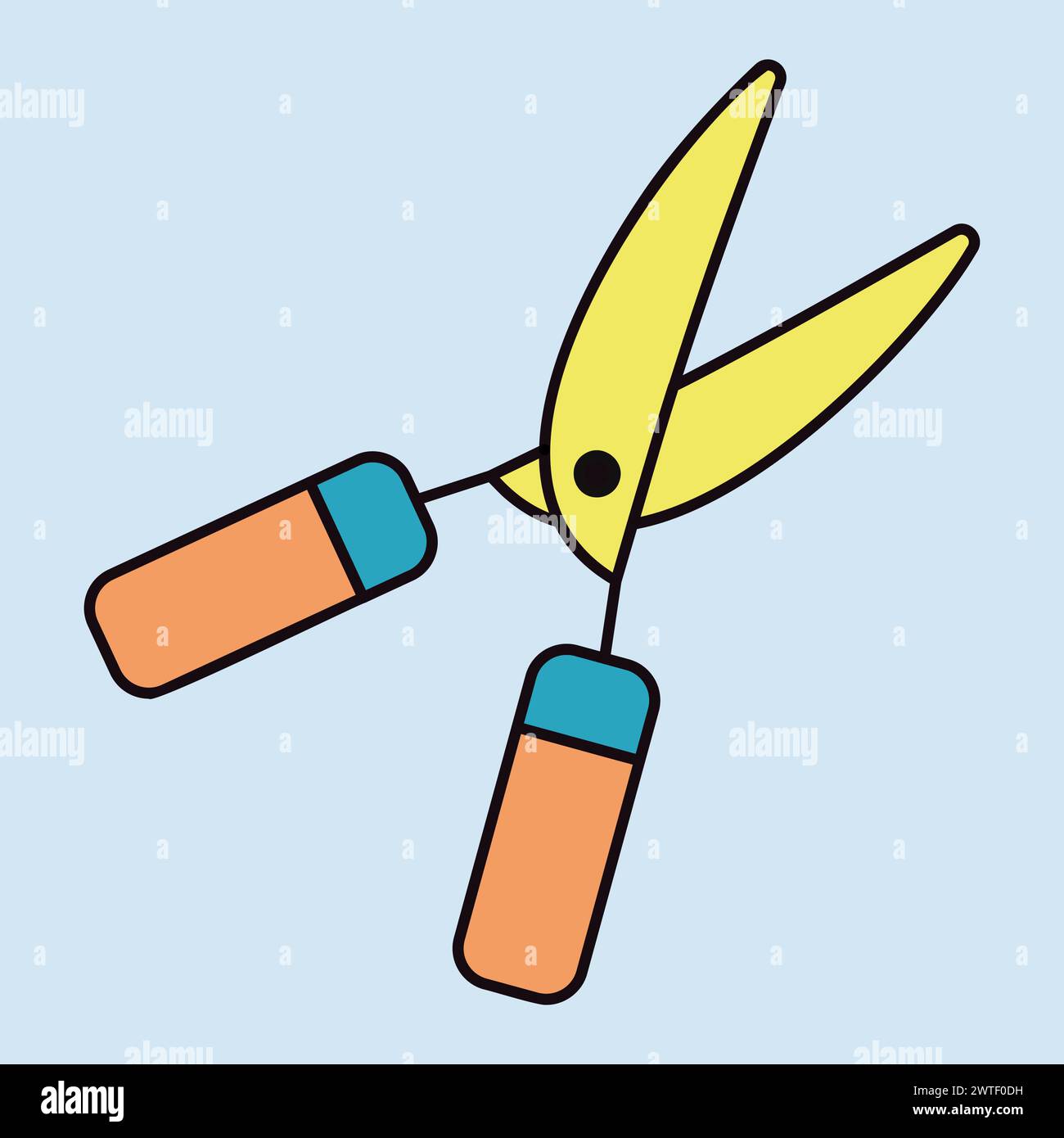 Garden shears vector icon, hedge shears sign. Graph symbol for ...