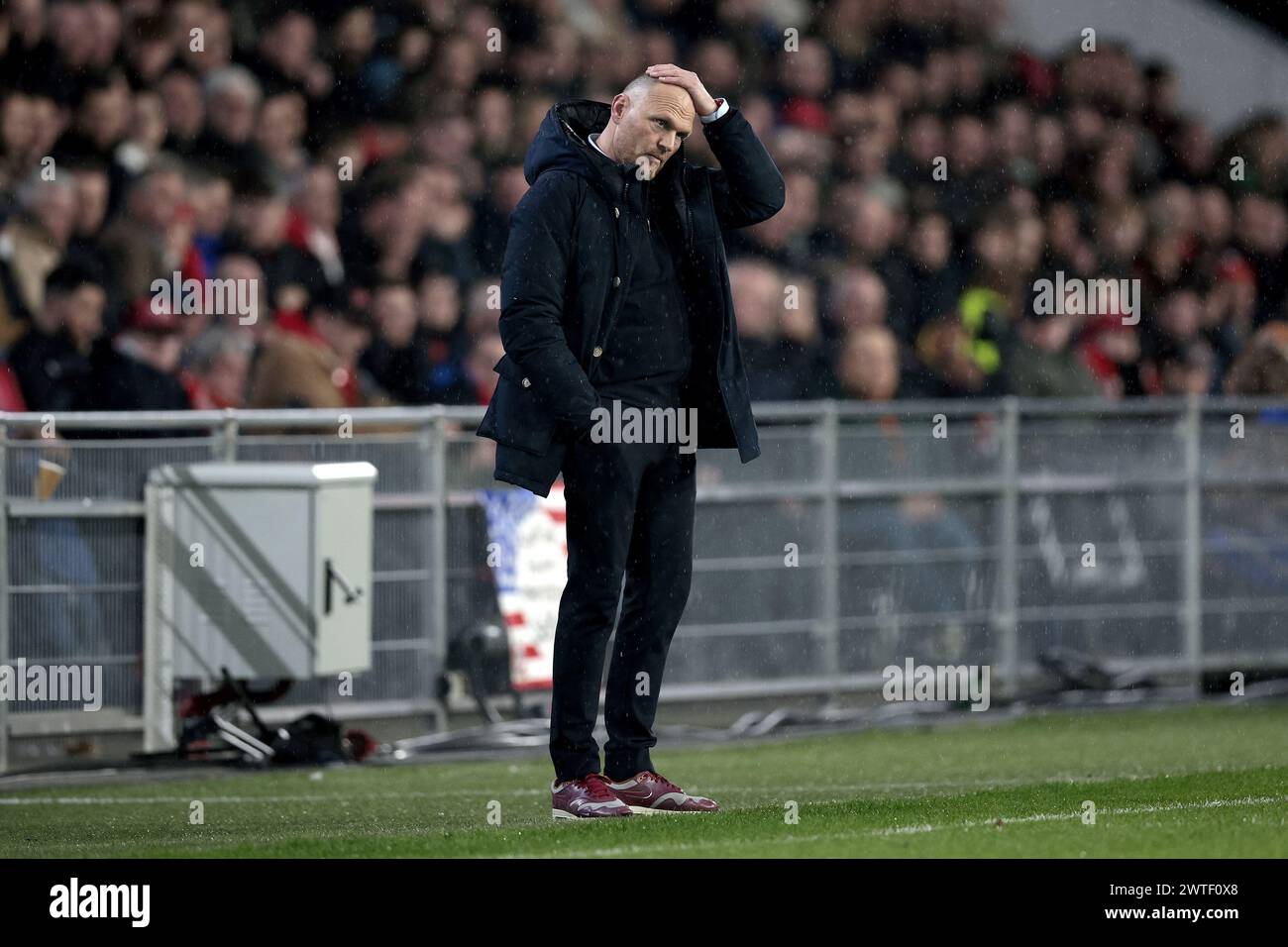 EINDHOVEN - FC Twente coach Joseph Oosting during the Dutch Eredivisie ...