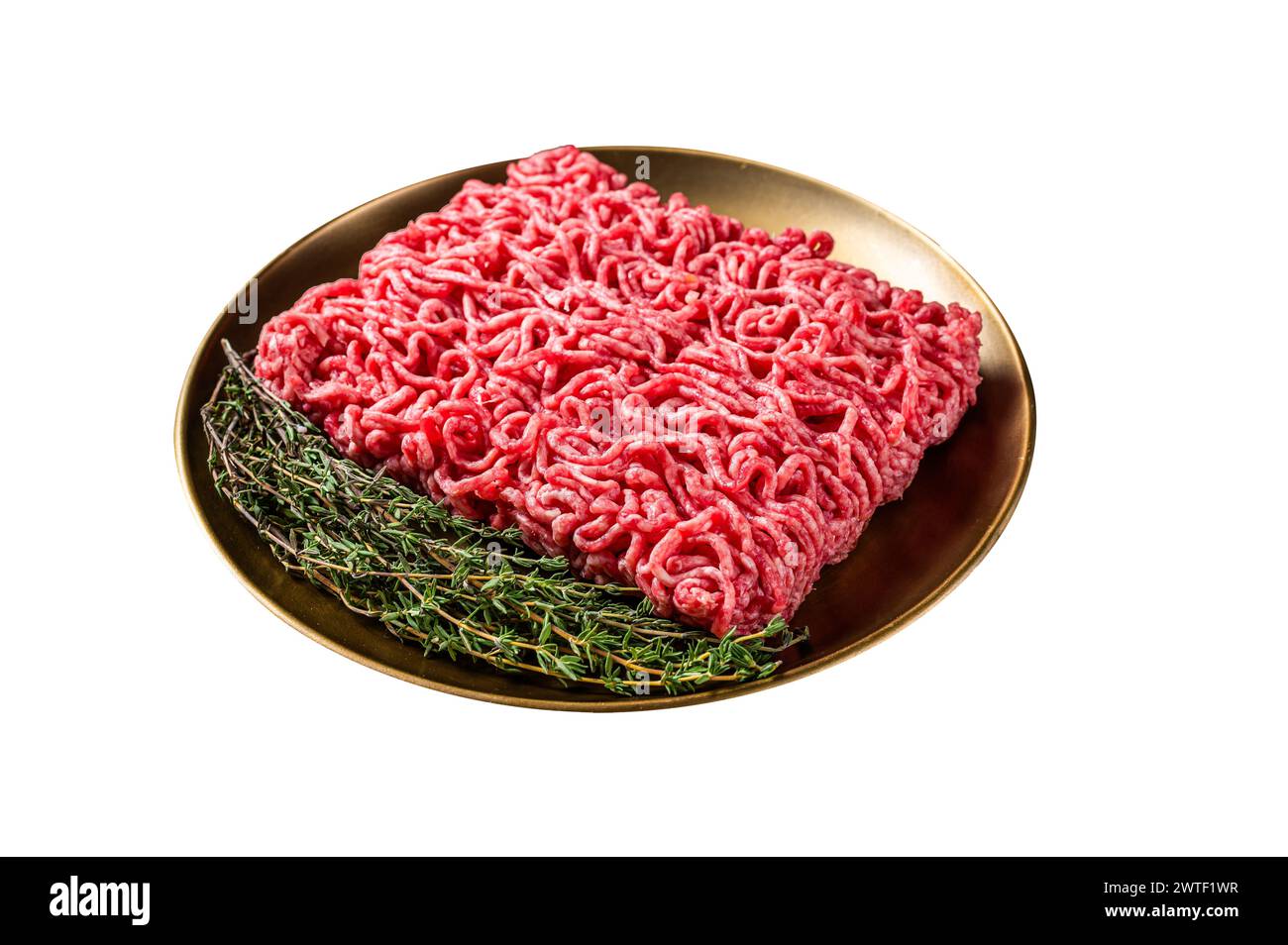 Fresh mutton lamb Mince Meat, raw ground meat. Isolated on white ...