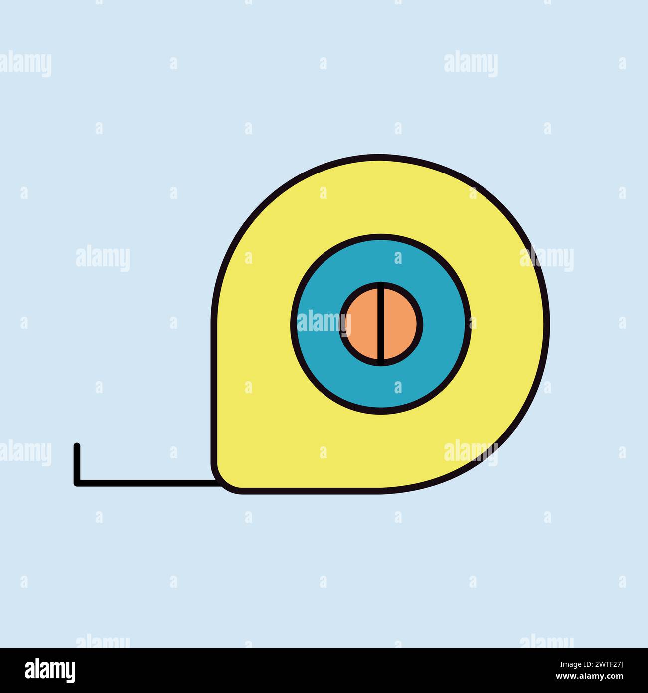 Tape measure vector icon. Construction, repair and building. Graph ...