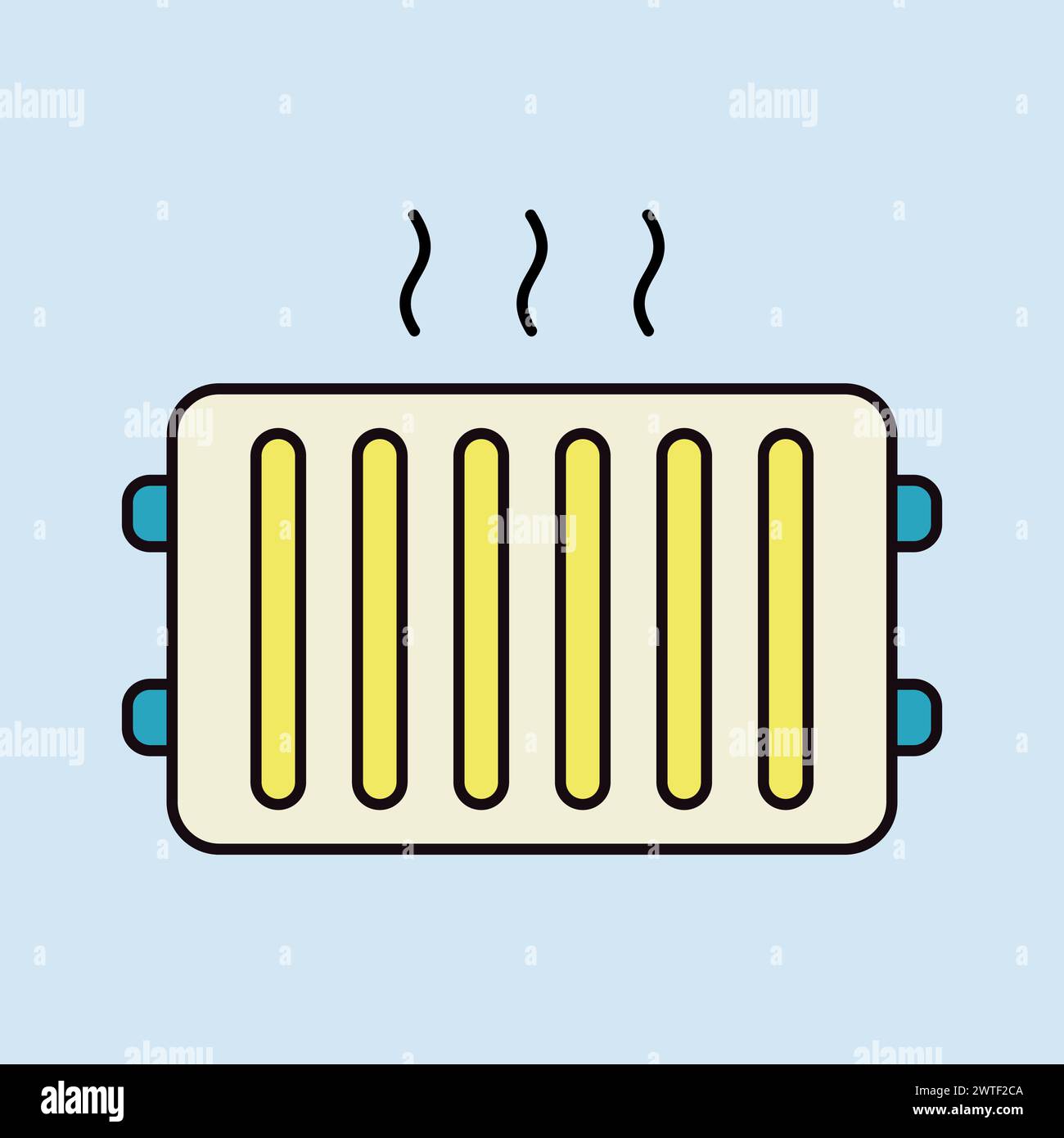 Radiator, heater vector icon. Construction, repair and building. Graph ...