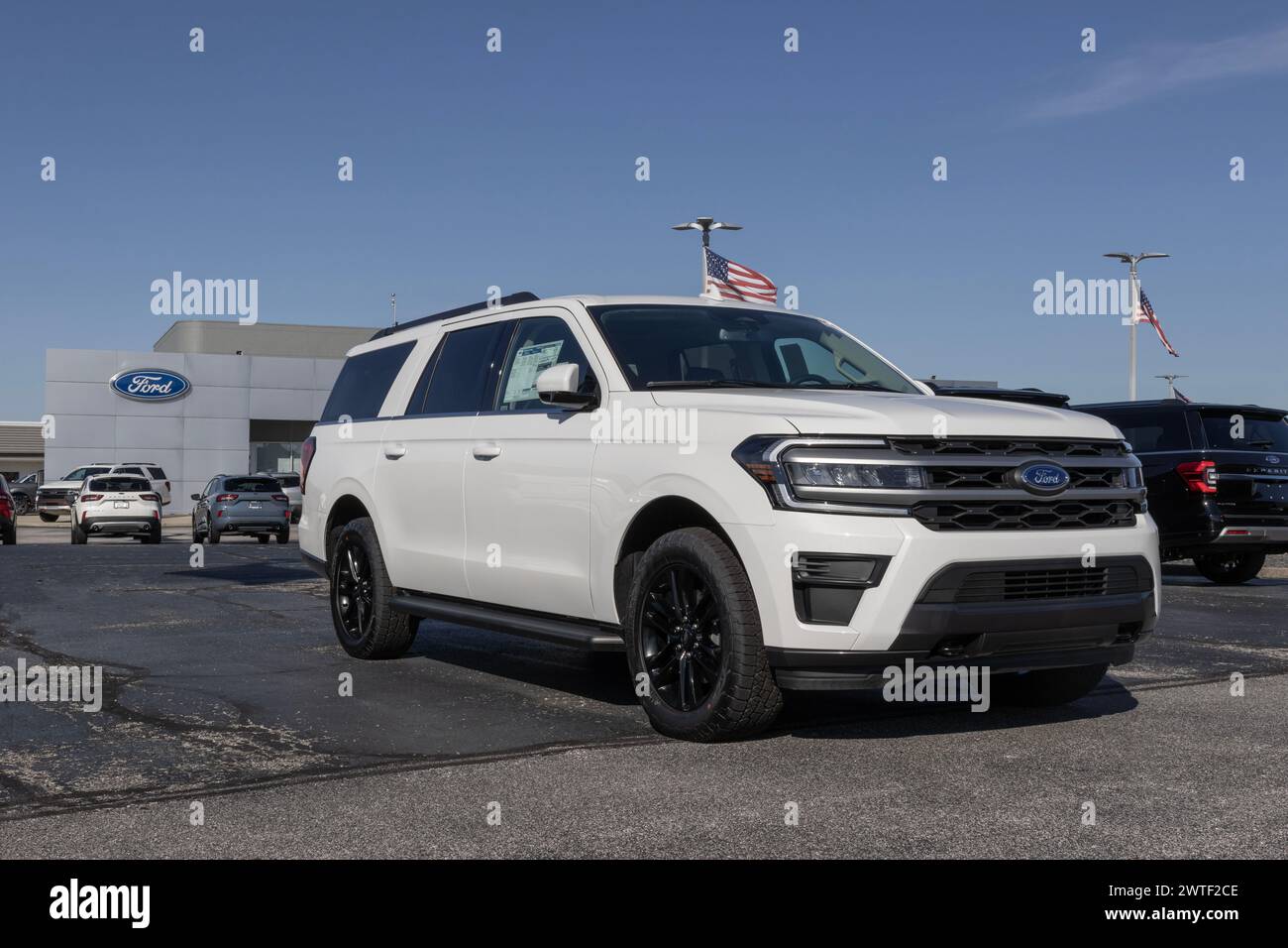 Greenwood - March 16, 2024: Ford Expedition Max XLT display at a ...