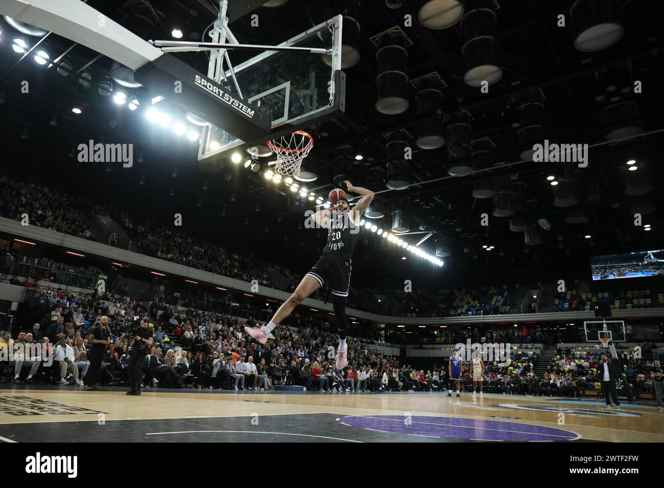 London, UK. 17th Mar, 2024. Josh Sharma competes in the Slam Dunk ...