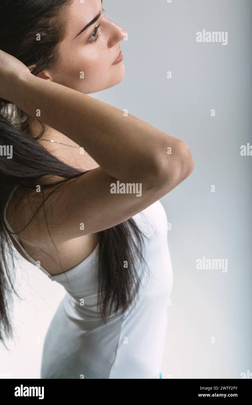 Upward gaze captures the essence of reflection and profound ...