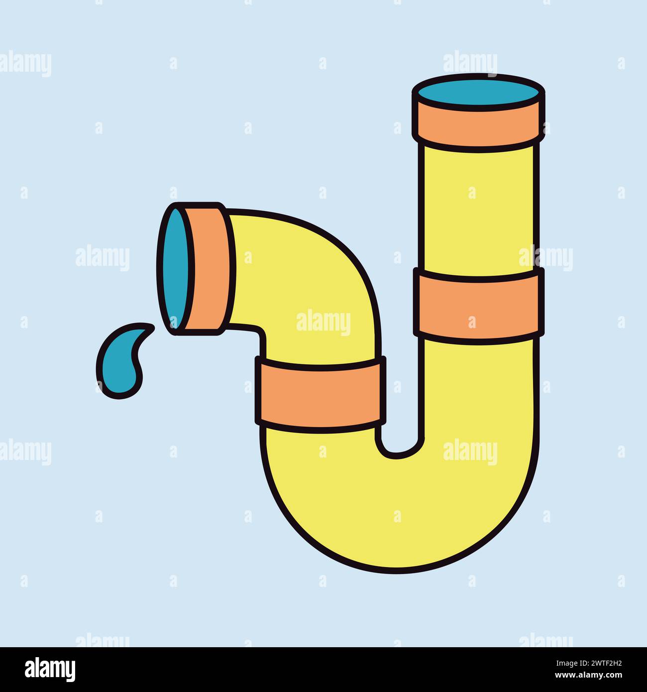 Plumbing pipes vector icon. Construction, repair and building. Graph ...