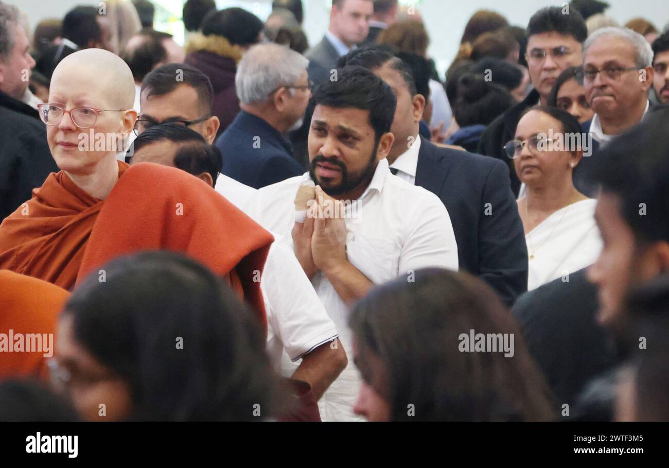 Ottawa, Canada. 17th Mar, 2024. Dhanushka Wickramasinghe, the father and husband of the victims ...