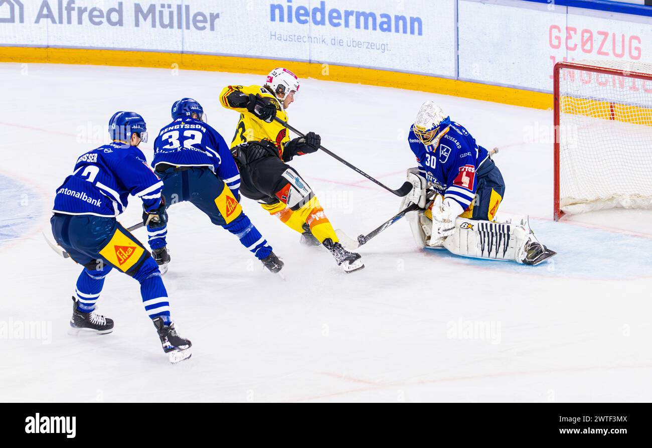 Zug, Switzerland, 17th Mar 2024: Forward #23 Marco Lehmann (SC Bern ...