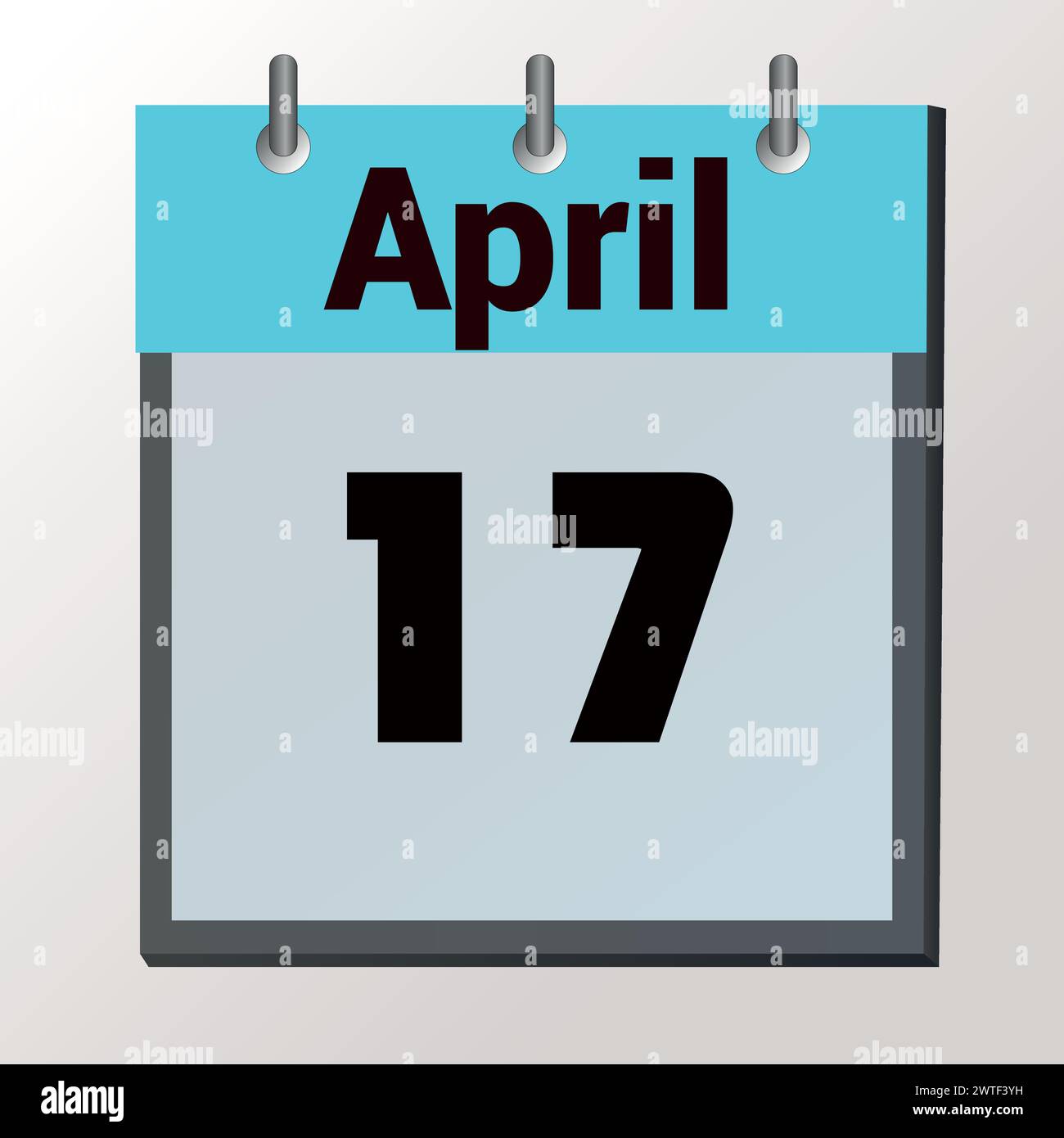 day on the calendar, vector image format, April 17 Stock Vector Image ...