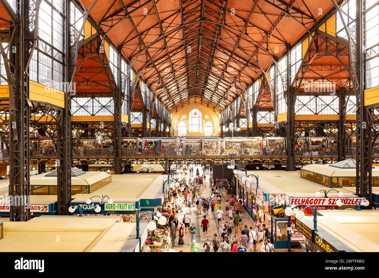 HUNGARY, BUDAPEST - MARCH 10, 2024 - Bustling Scene Inside the Historic ...