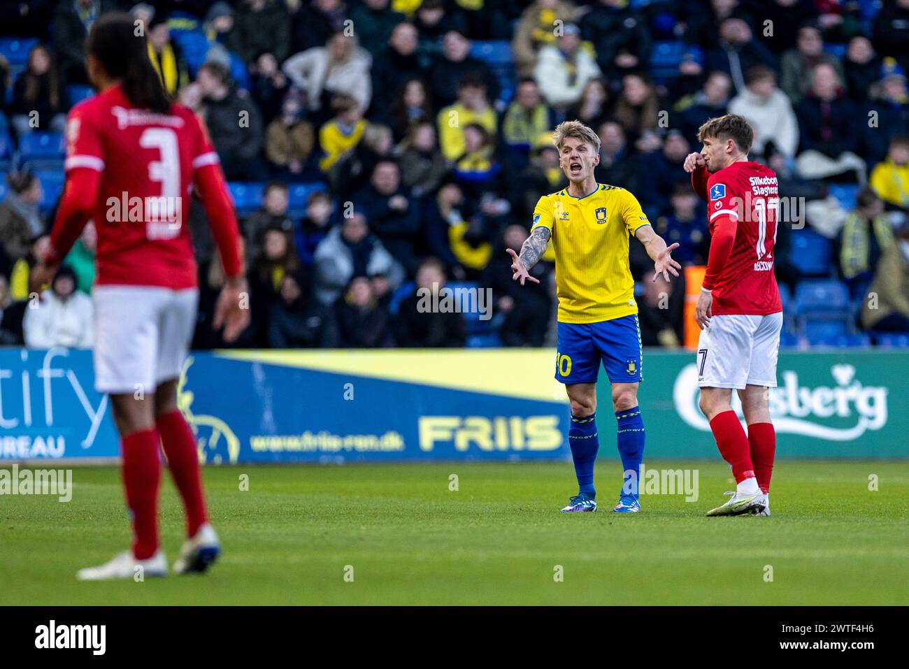Brondby, Denmark. 17th Mar, 2024. Daniel Wass (10) of Broendby IF seen ...