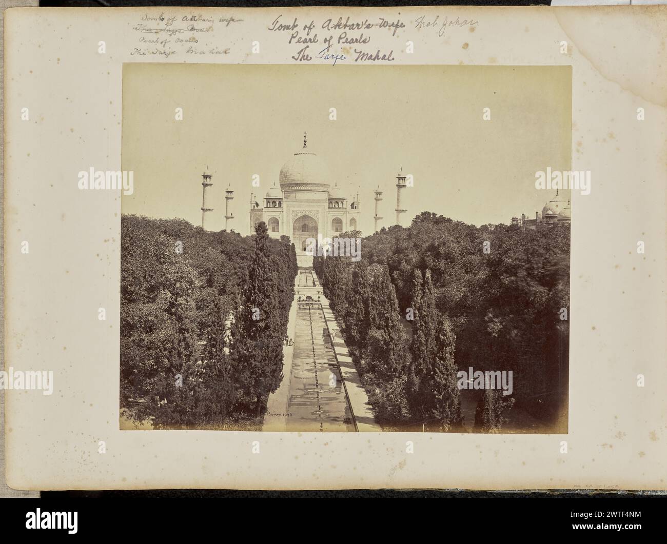 Agra; The Taj and Garden, from the Entrance Gate. Samuel Bourne ...