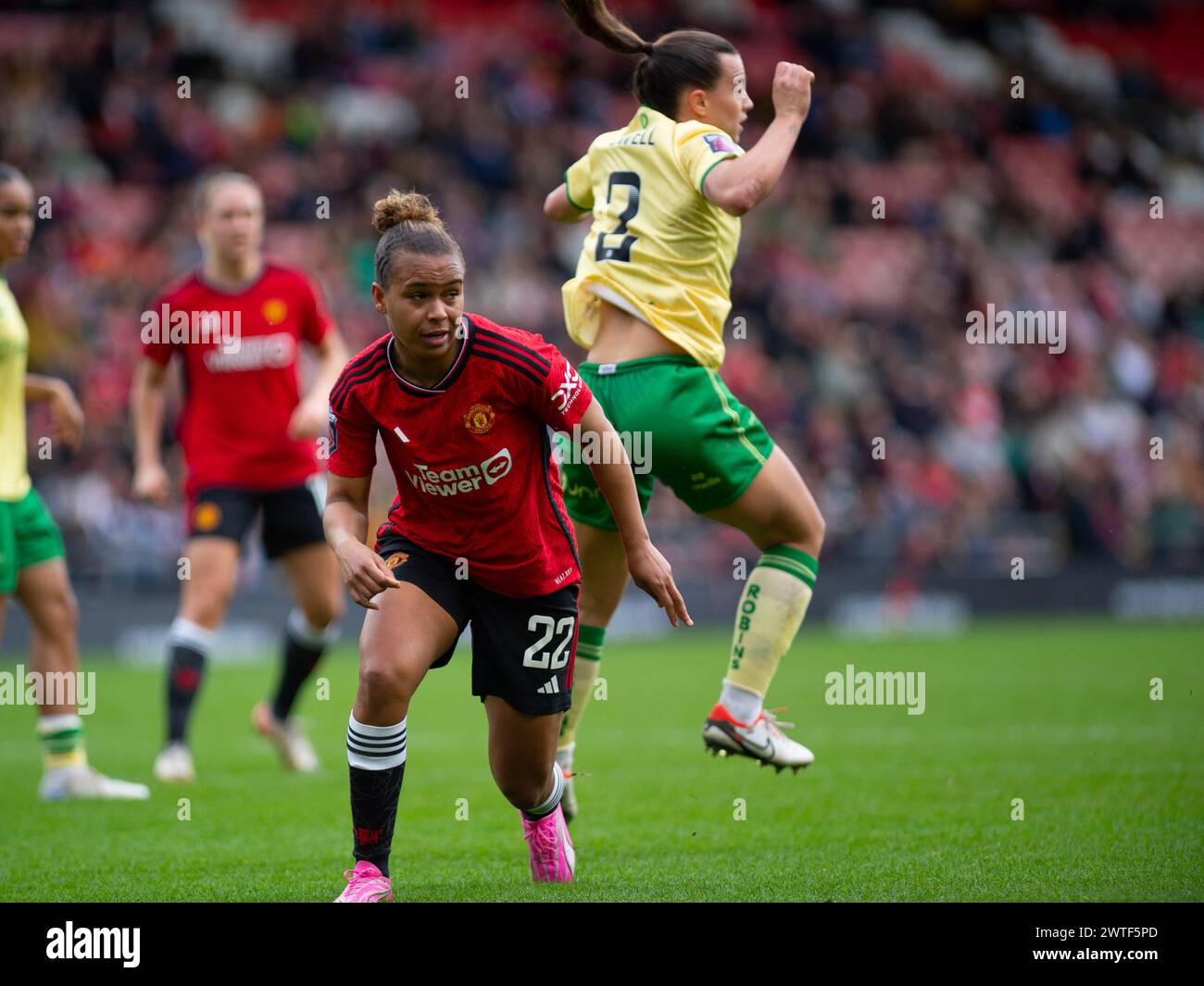 Manchester, UK. 17th Mar, 2024. Manchester United forward Nikita Parris ...